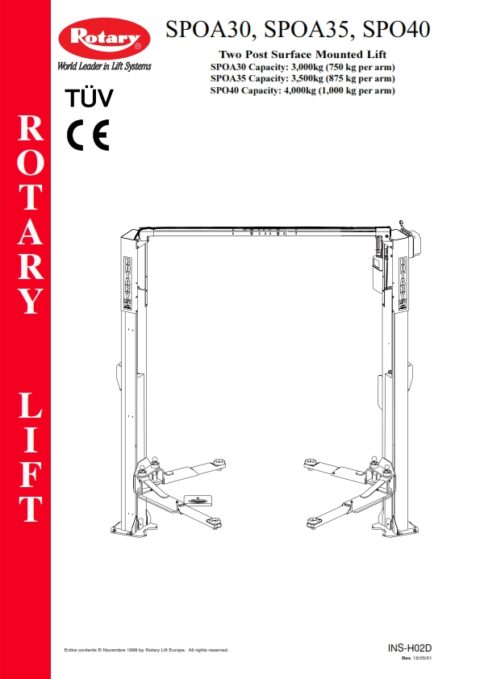 Información Técnica Rotary Lift - Servicio Guerrero